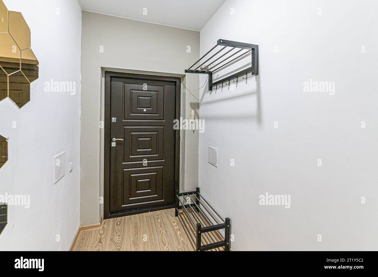 interior apartment room doors, renovation corridor lobby entrance hall ...