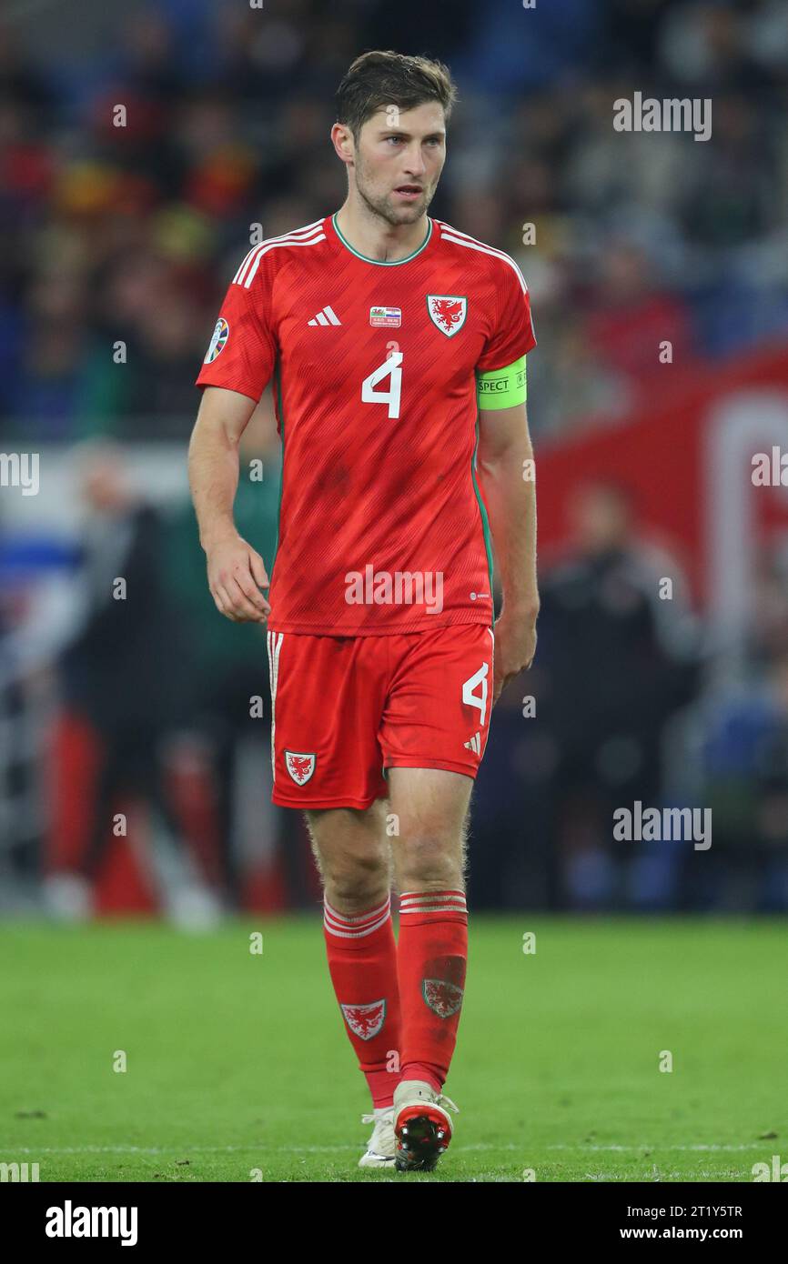 Ben Davies of Wales during the UEFA Euro 2024 Qualifiers match Wales vs ...