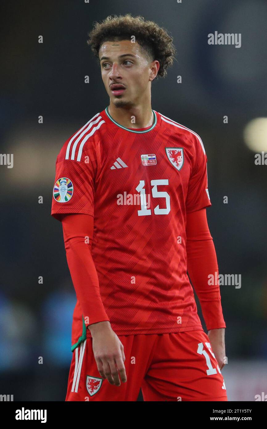 Ethan Ampadu of Wales during the UEFA Euro 2024 Qualifiers match Wales ...
