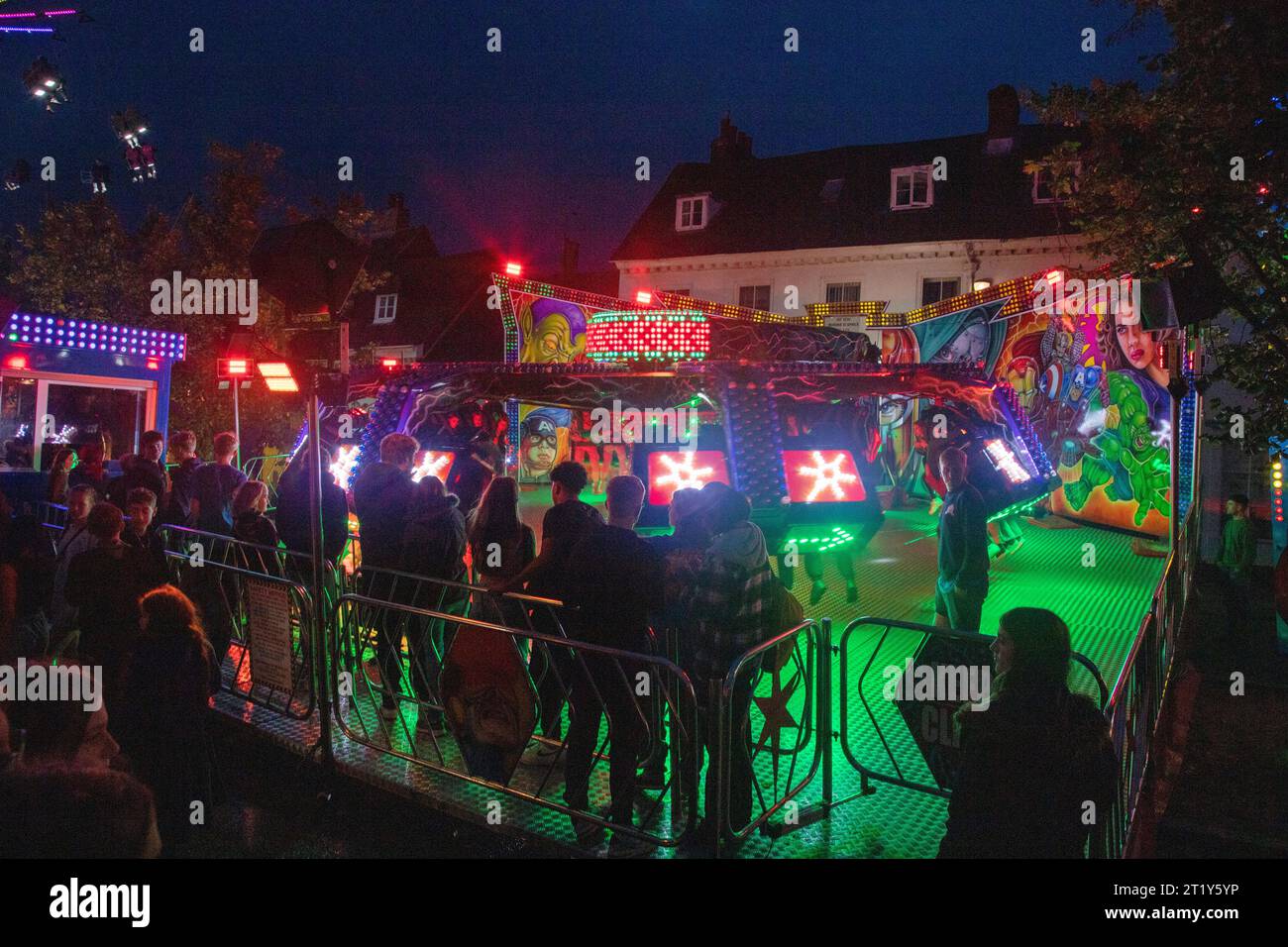 Superstar ride Alresford fair, Hampshire, England, United Kingdom Stock ...