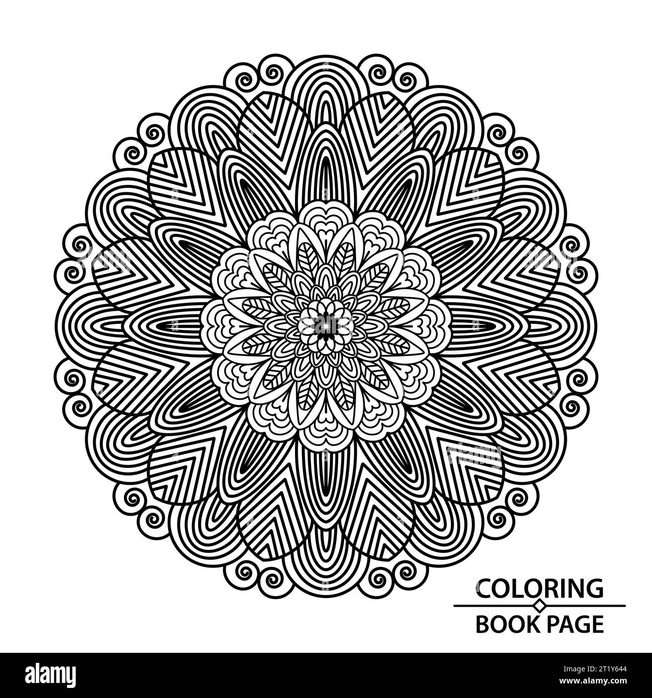 Relaxation Mandala Paper Cutting Coloring Book Page for Adults Editable ...