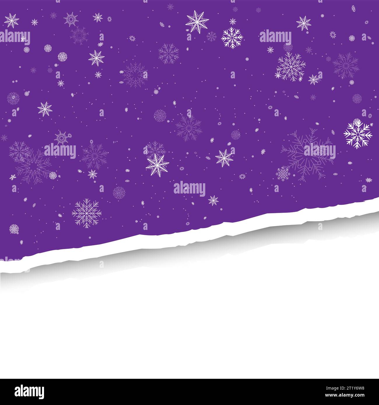 Christmas falling snow paper torn backdrop Stock Vector Image & Art - Alamy