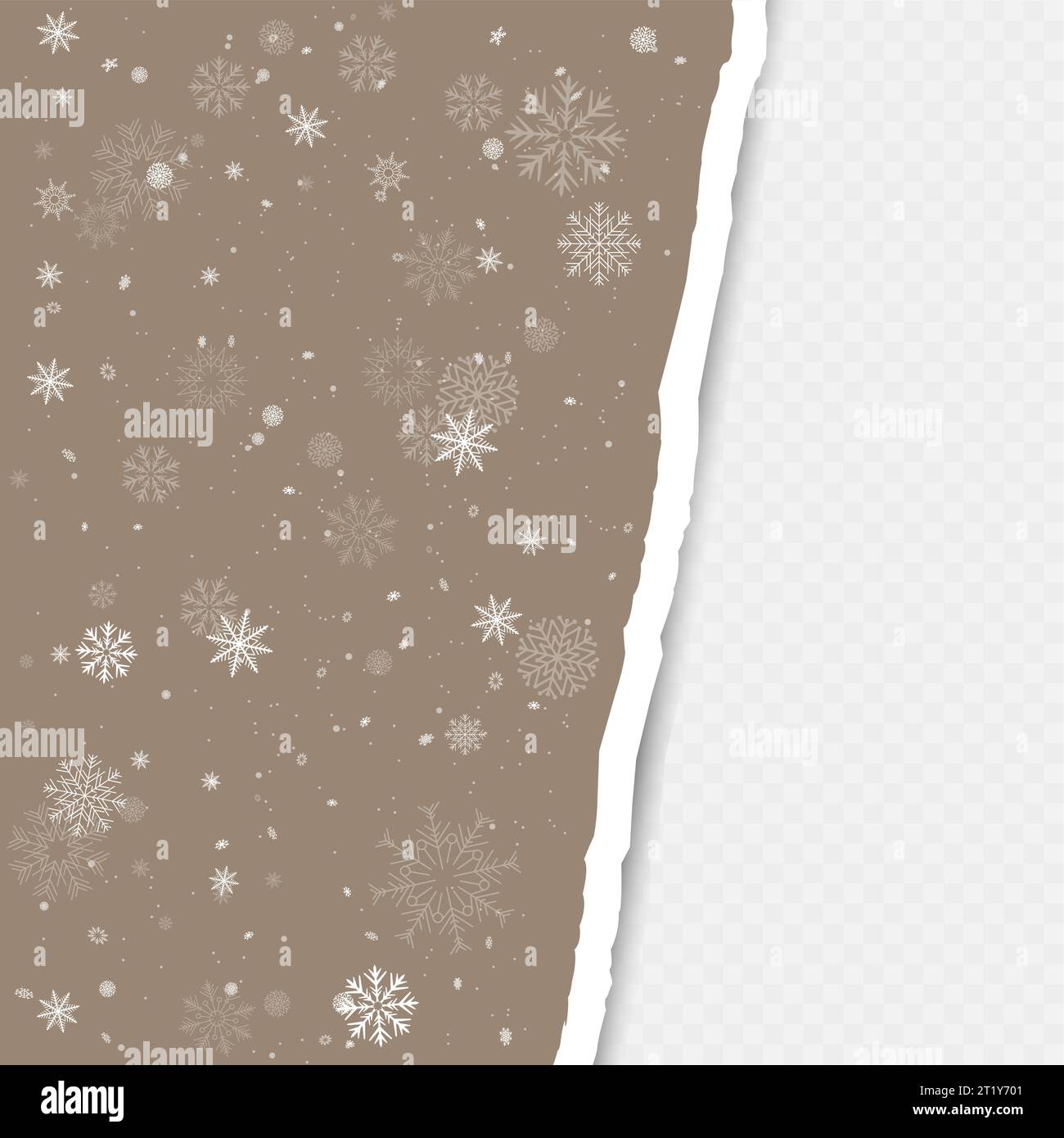 Christmas falling snow paper torn background Stock Vector Image & Art ...