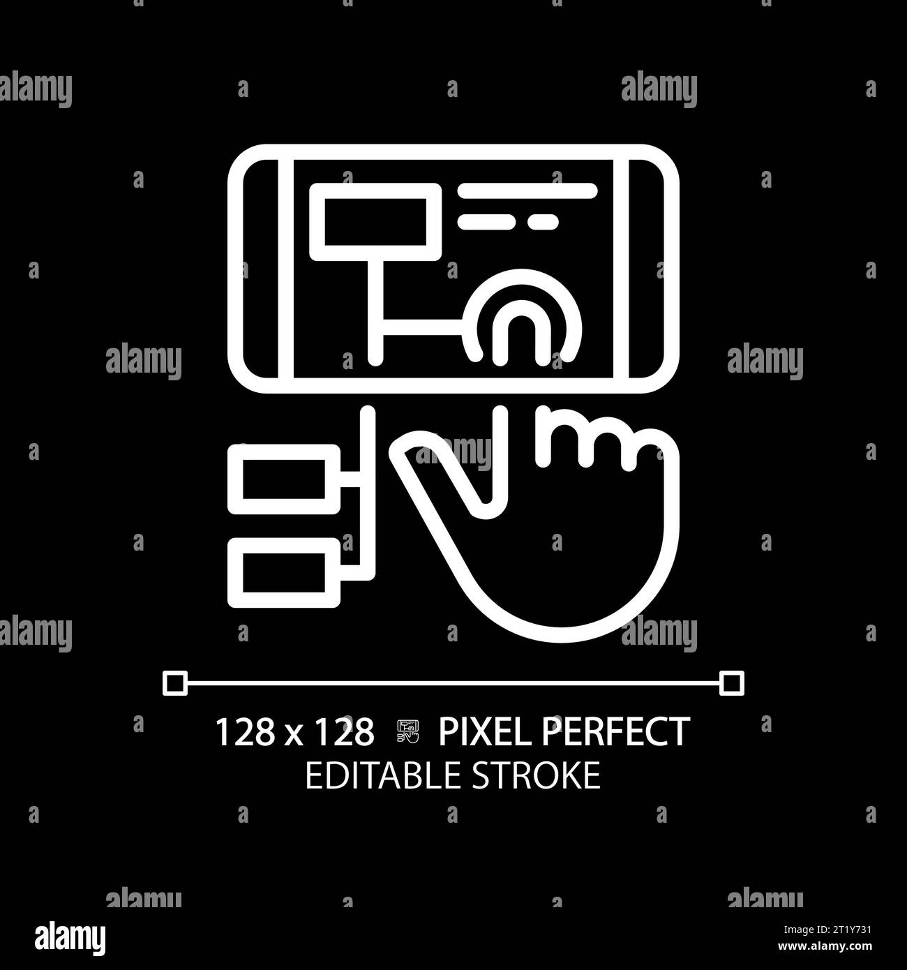 2D thin linear white augmented reality icon Stock Vector Image & Art - Alamy