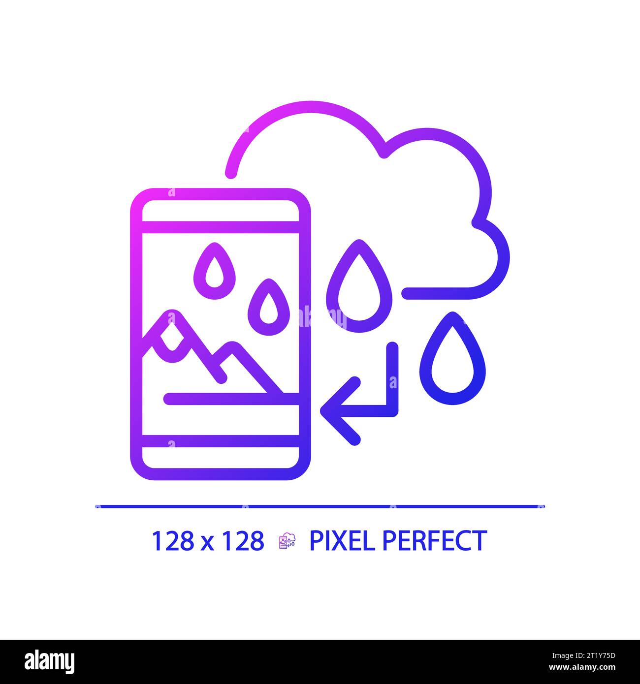 Thin linear gradient augmented reality and weather forecast icon Stock Vector Image & Art - Alamy