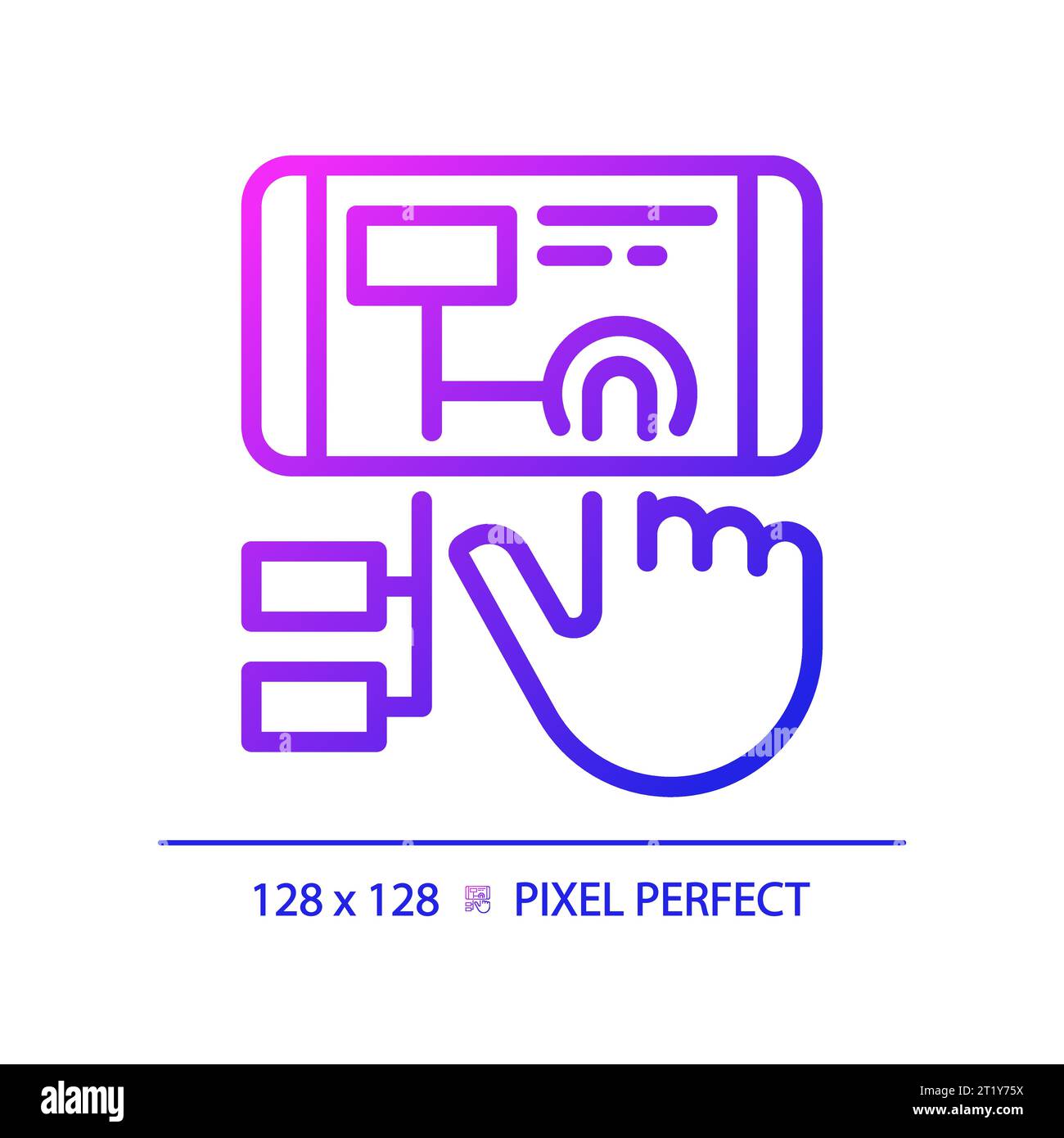 2D thin linear gradient augmented reality icon Stock Vector Image & Art - Alamy