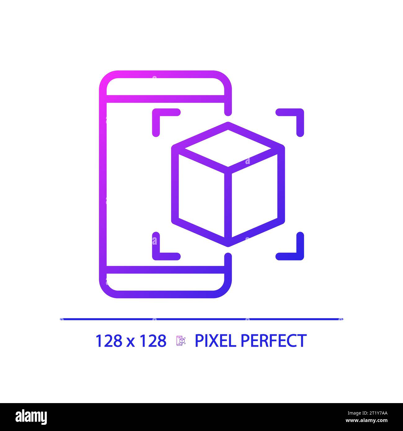 2D thin linear gradient AR application icon Stock Vector Image & Art - Alamy
