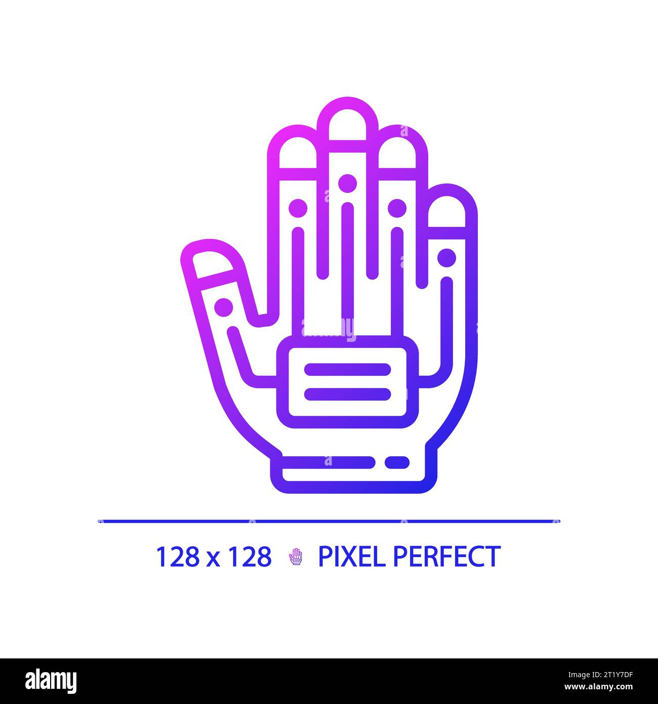 2D thin linear gradient haptic glove icon Stock Vector Image & Art - Alamy