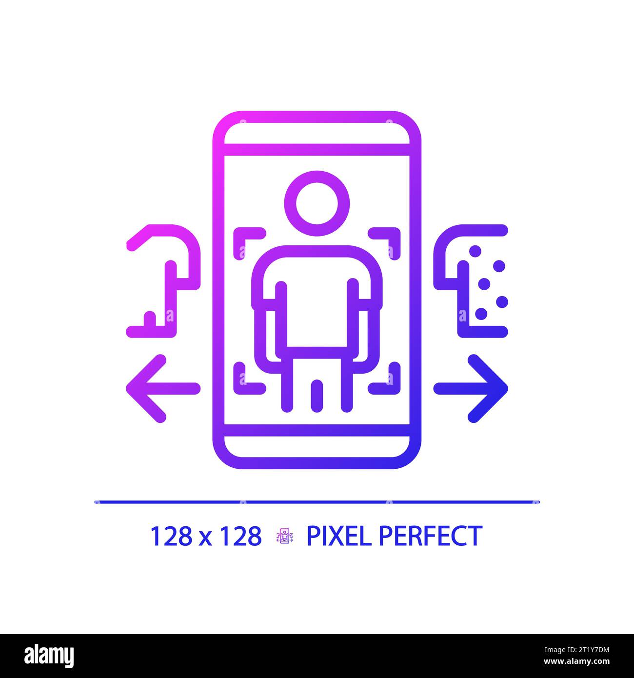 2D thin linear gradient mobile app icon Stock Vector Image & Art - Alamy