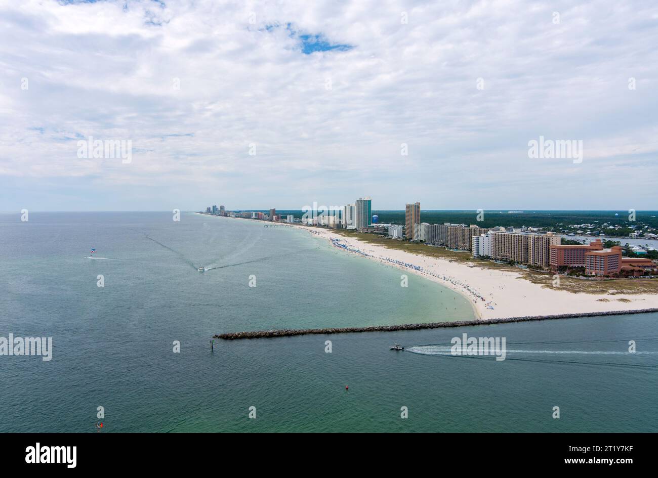 Aerial view of the Orange Beach, Alabama waterfront in October 2023 ...
