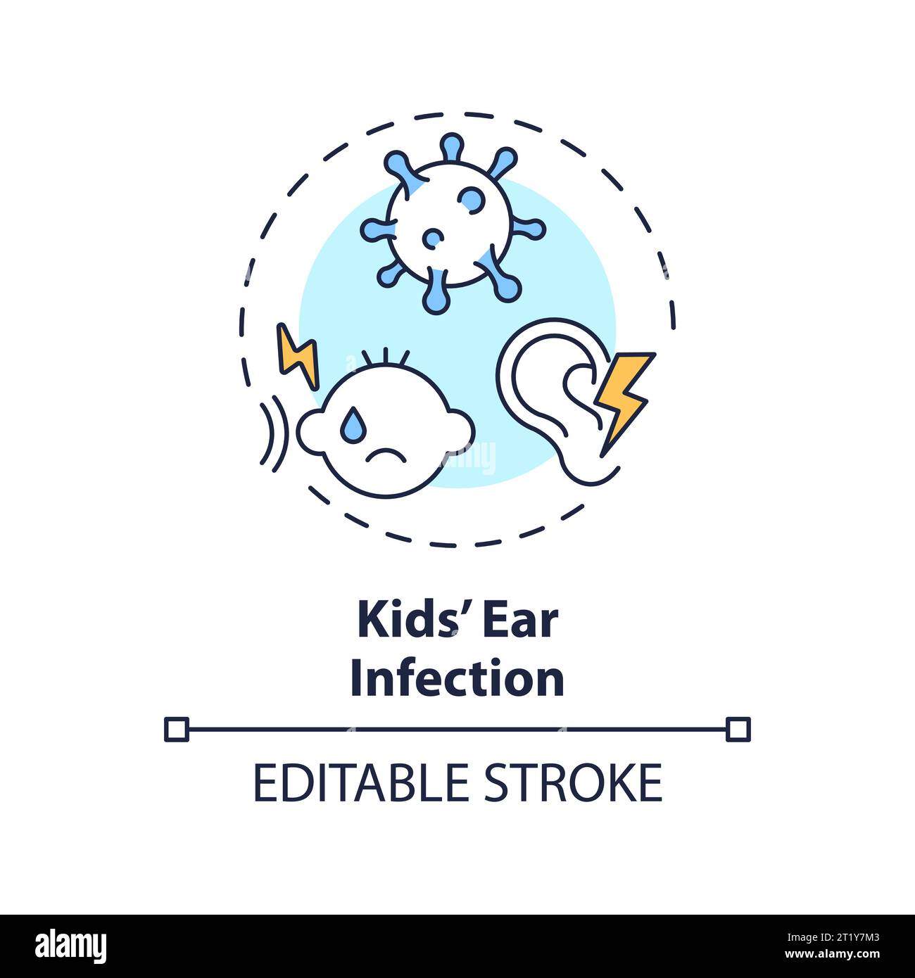 Ear pain for kids Stock Vector Images - Alamy