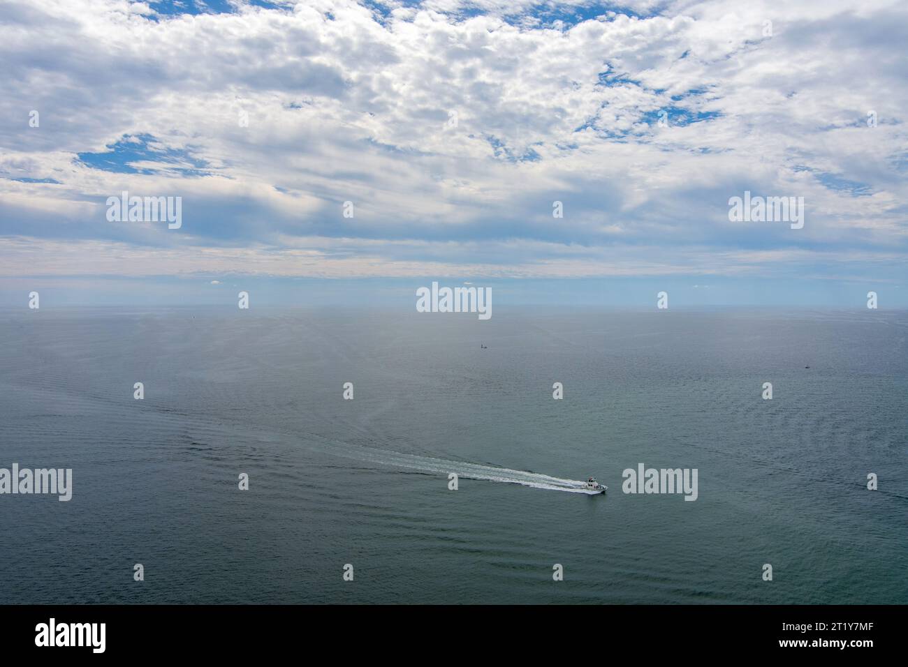Aerial view of boats on the Gulf of Mexico at Perdido Pass in Orange ...