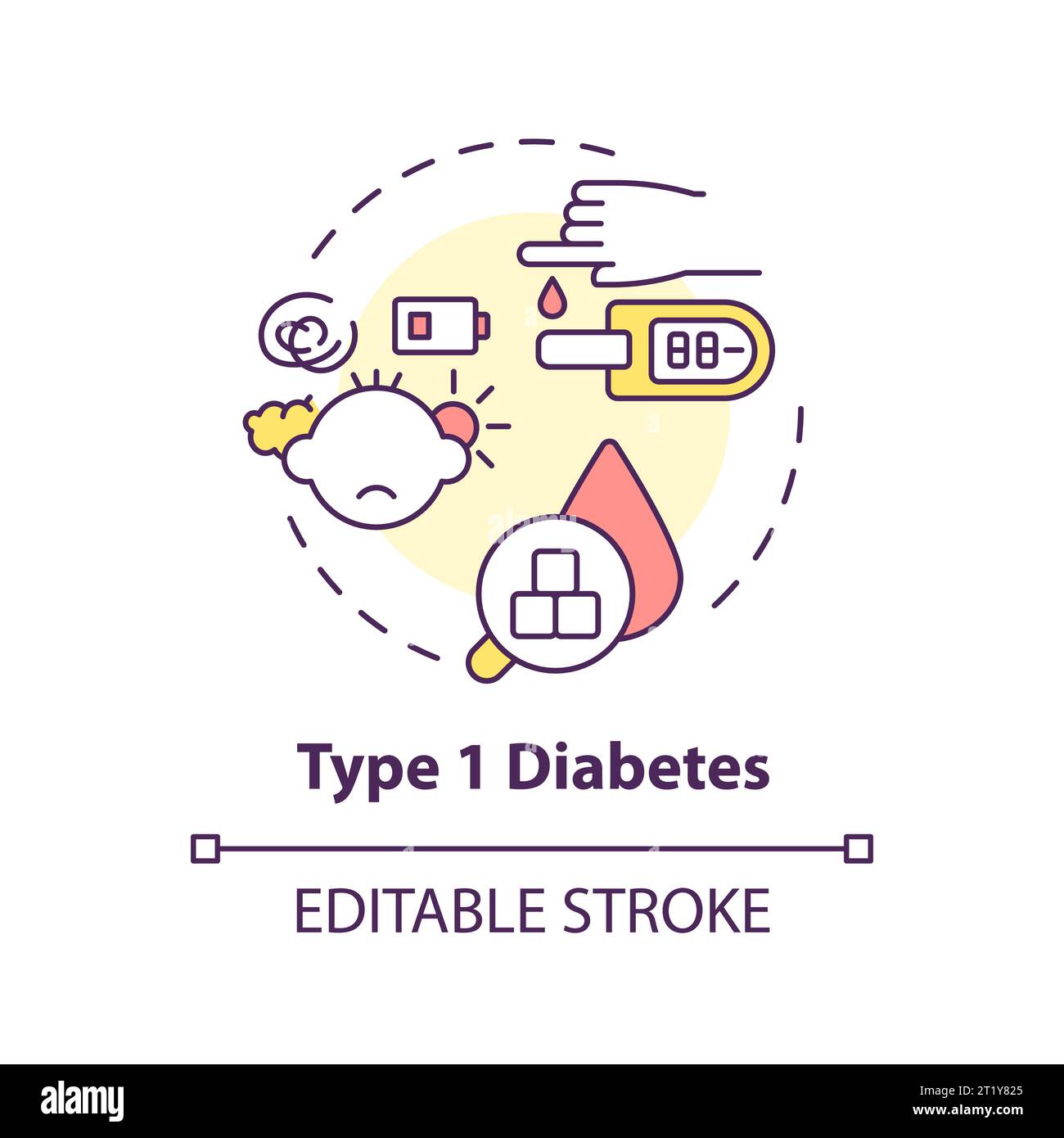 Diabetes type 1 Stock Vector Images - Alamy