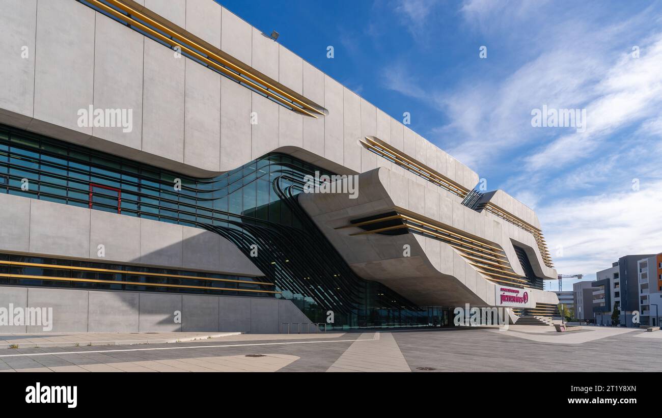 Montpellier, France - 09 28 2023 : Perspective view of facade of ...
