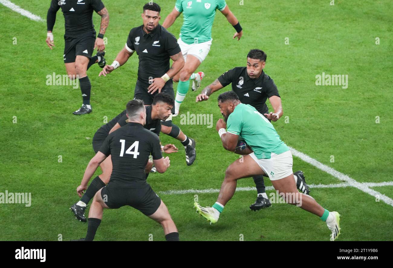 Bundee Aki of Ireland during the World Cup 2023, Quarter-final rugby ...