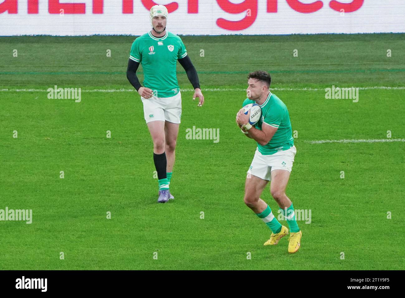 Hugo Keenan of Ireland during the World Cup 2023, Quarter-final rugby ...