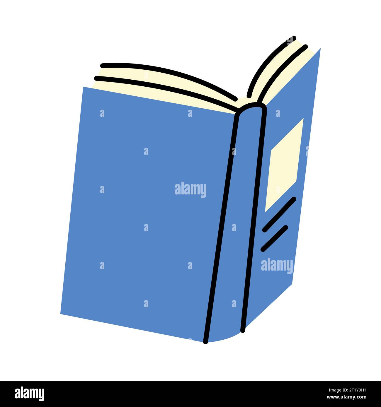 Open book color element. Textbook for academic studies. Digital ...