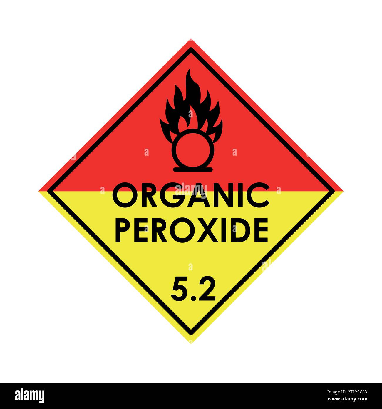 Organic peroxide color element. Hazardous material vector icon. Digital ...