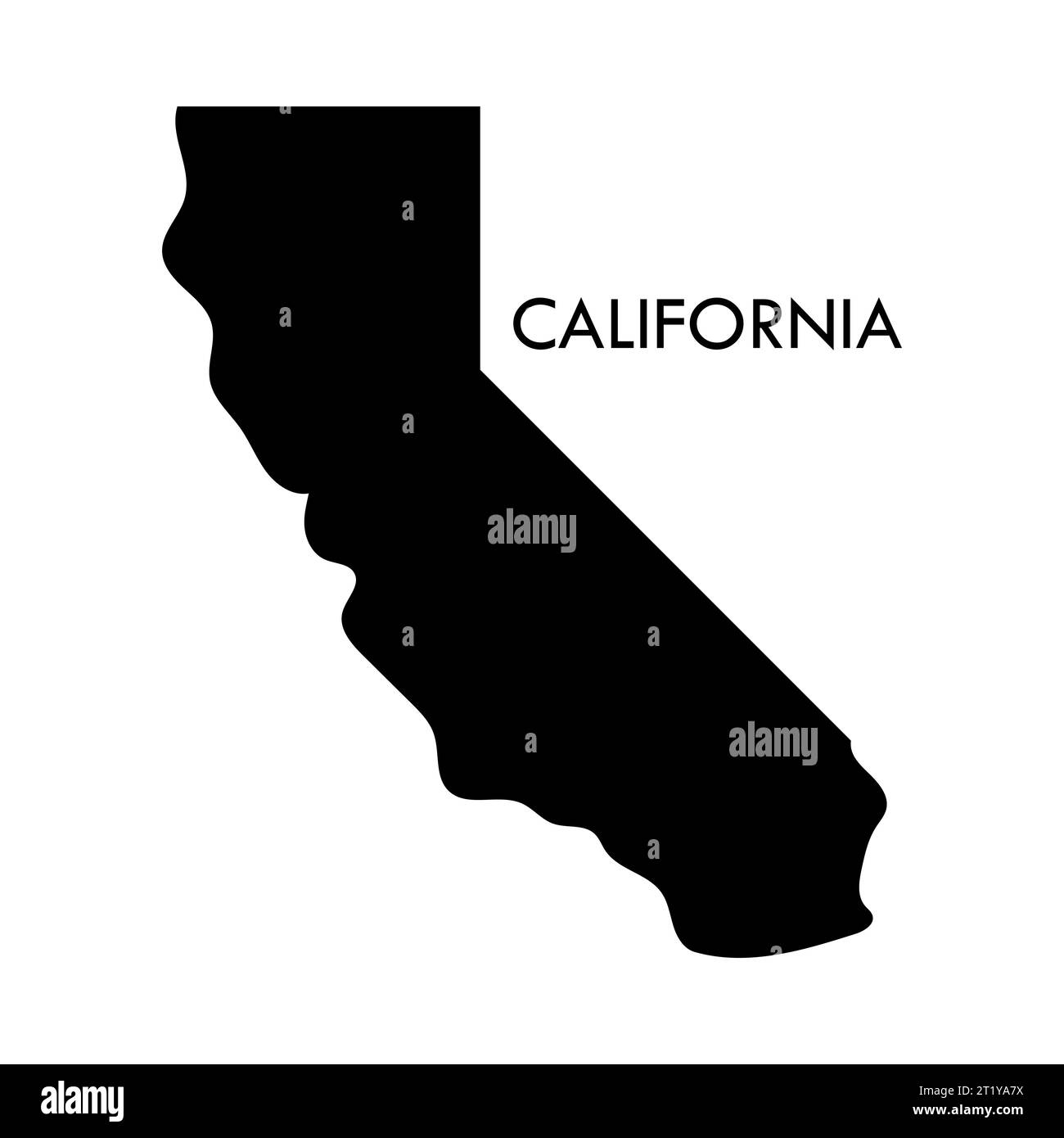 California a US state black element isolated on white background ...
