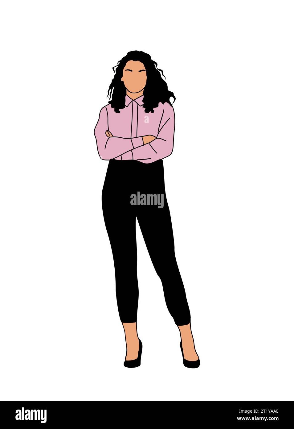 Business woman standing full length Stock Vector Images - Alamy