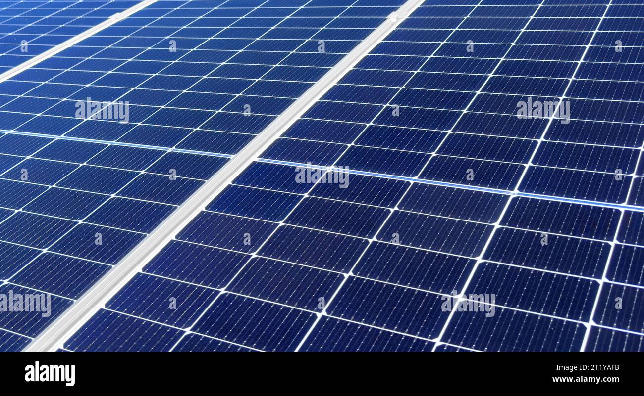 Blue Solar panel background texture. Solar panels pattern for ...