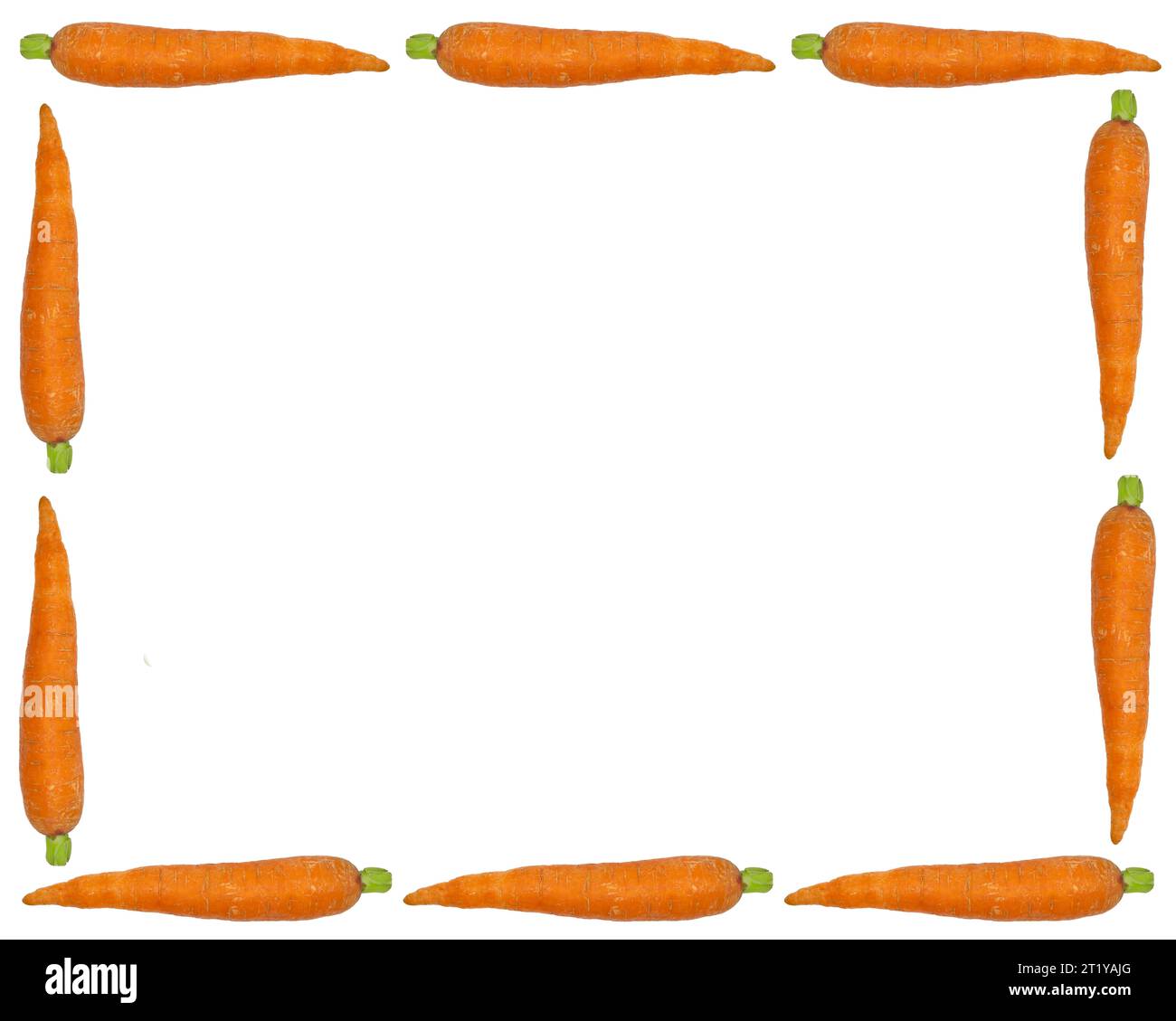 Fresh carrot frame isolated on white background Stock Photo - Alamy