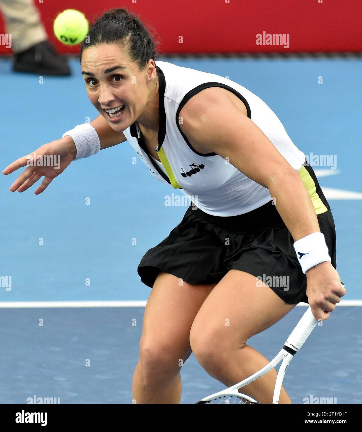 Italian professional tennis player Martina Trevisan defeats Belgian ...