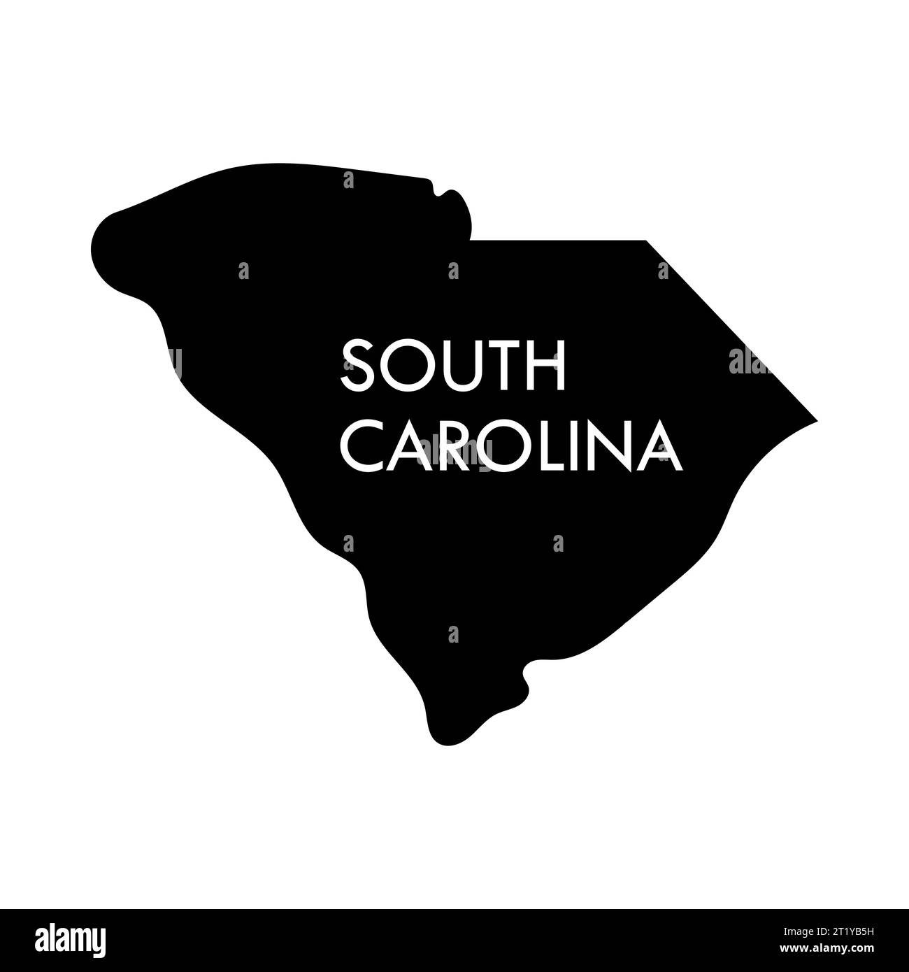 South Carolina a US state black element isolated on white background ...