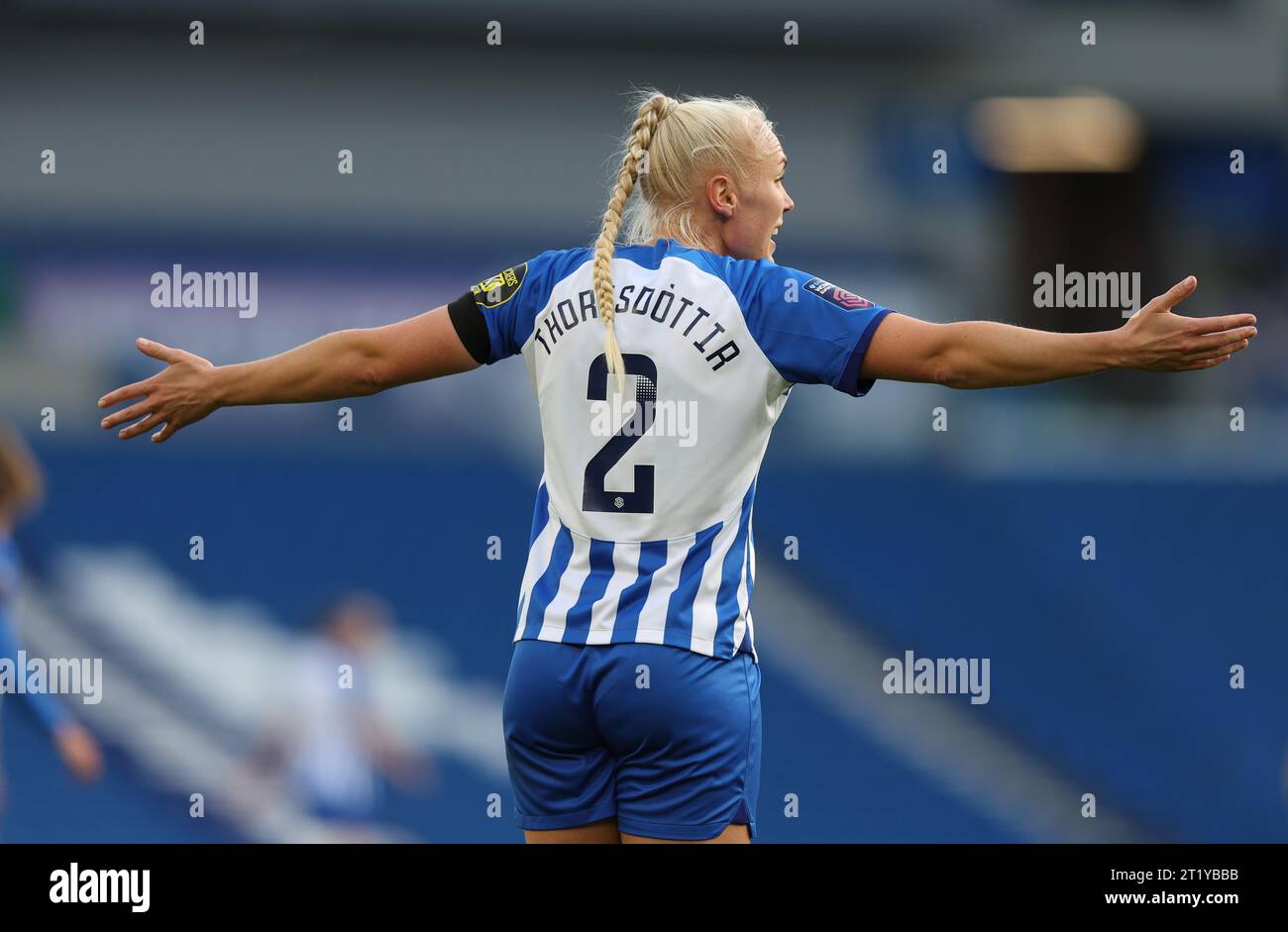 Brighton, UK. 15th Oct, 2023. Brighton Central Defender Maria ...