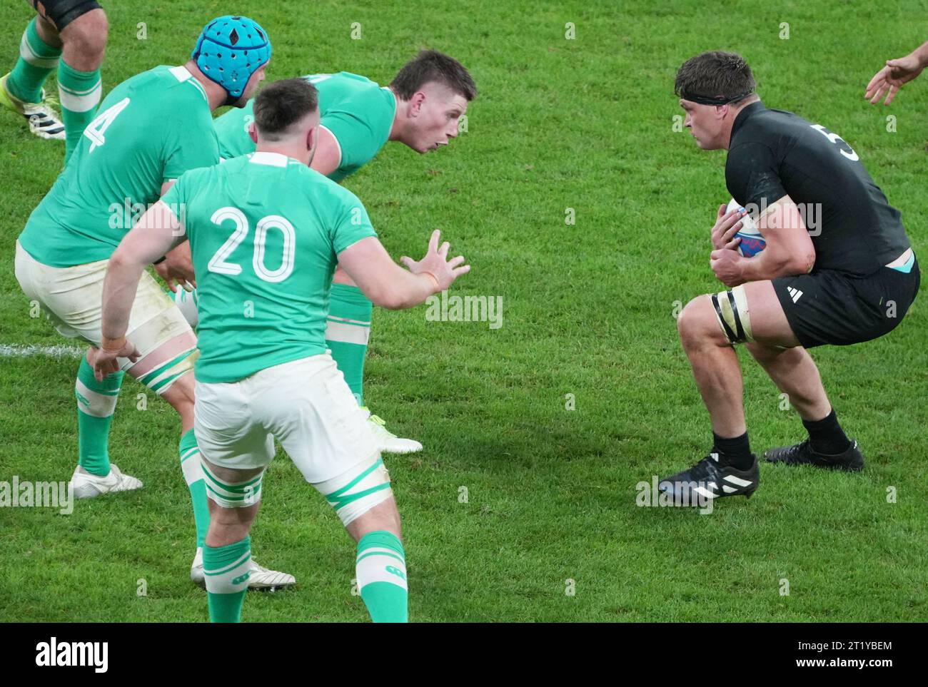 Scott Barrett of New Zealand during the World Cup 2023, Quarter-final ...