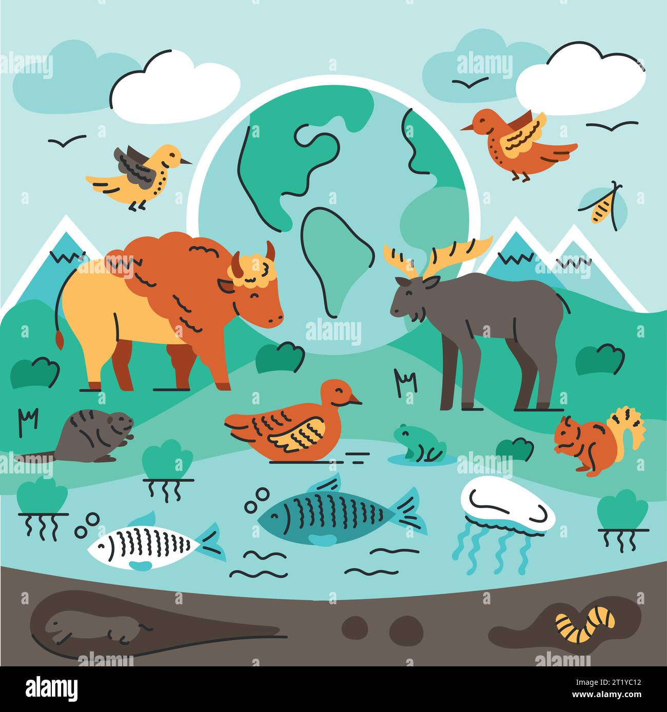 Biosphere ecosystem drawing hi-res stock photography and images - Alamy