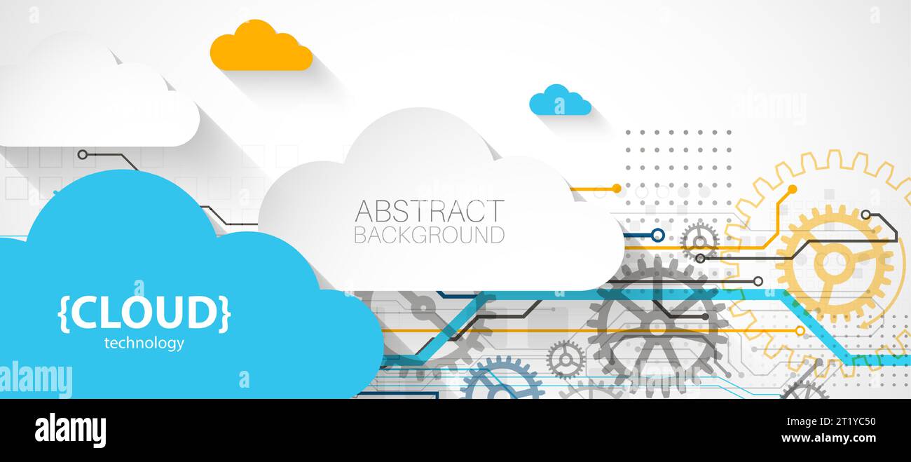 Cloud computing concept. Abstract technology background Stock Vector Image & Art - Alamy