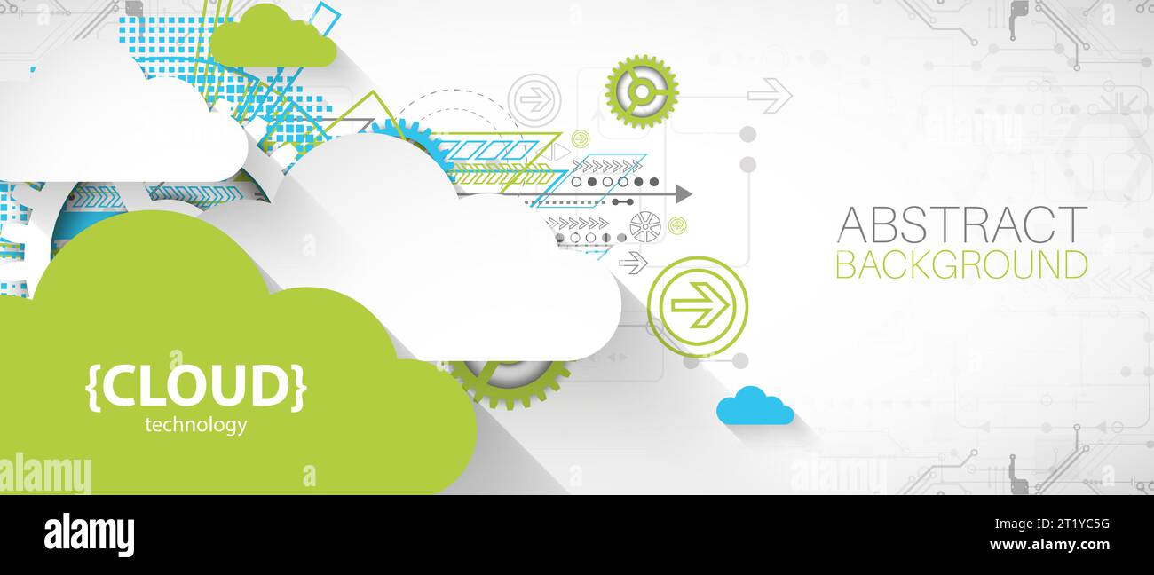 Cloud computing concept. Abstract technology background Stock Vector Image & Art - Alamy