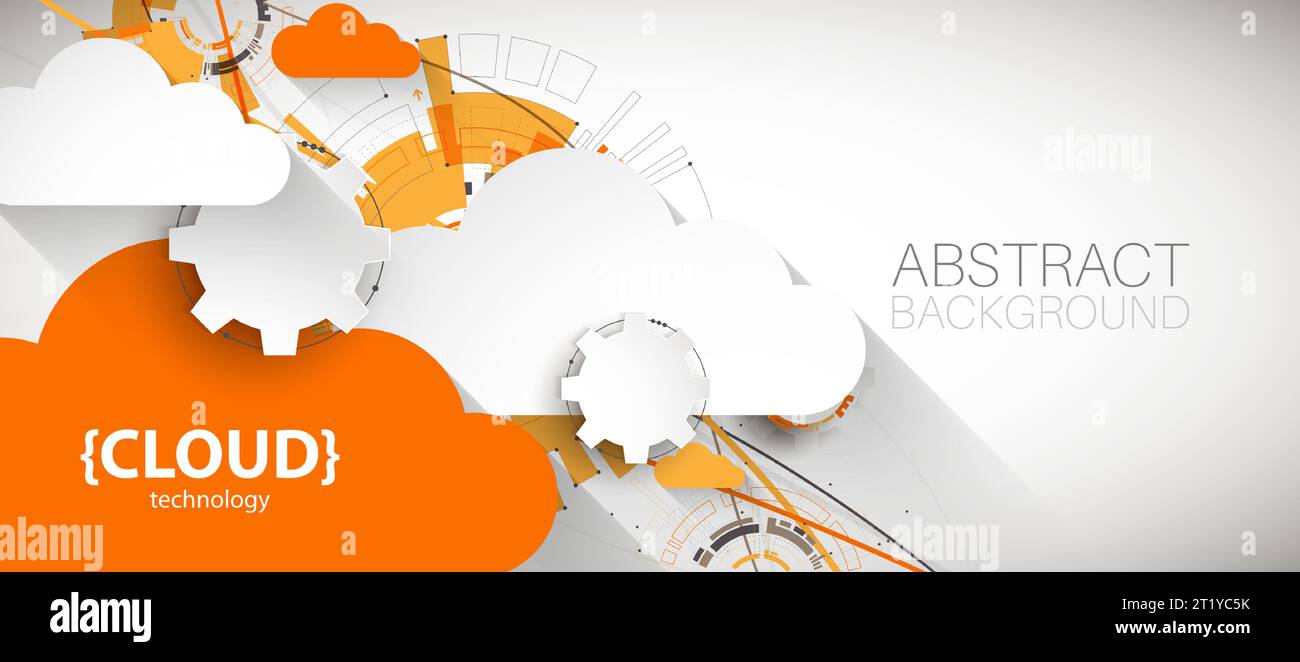 Cloud computing concept. Abstract technology background Stock Vector Image & Art - Alamy