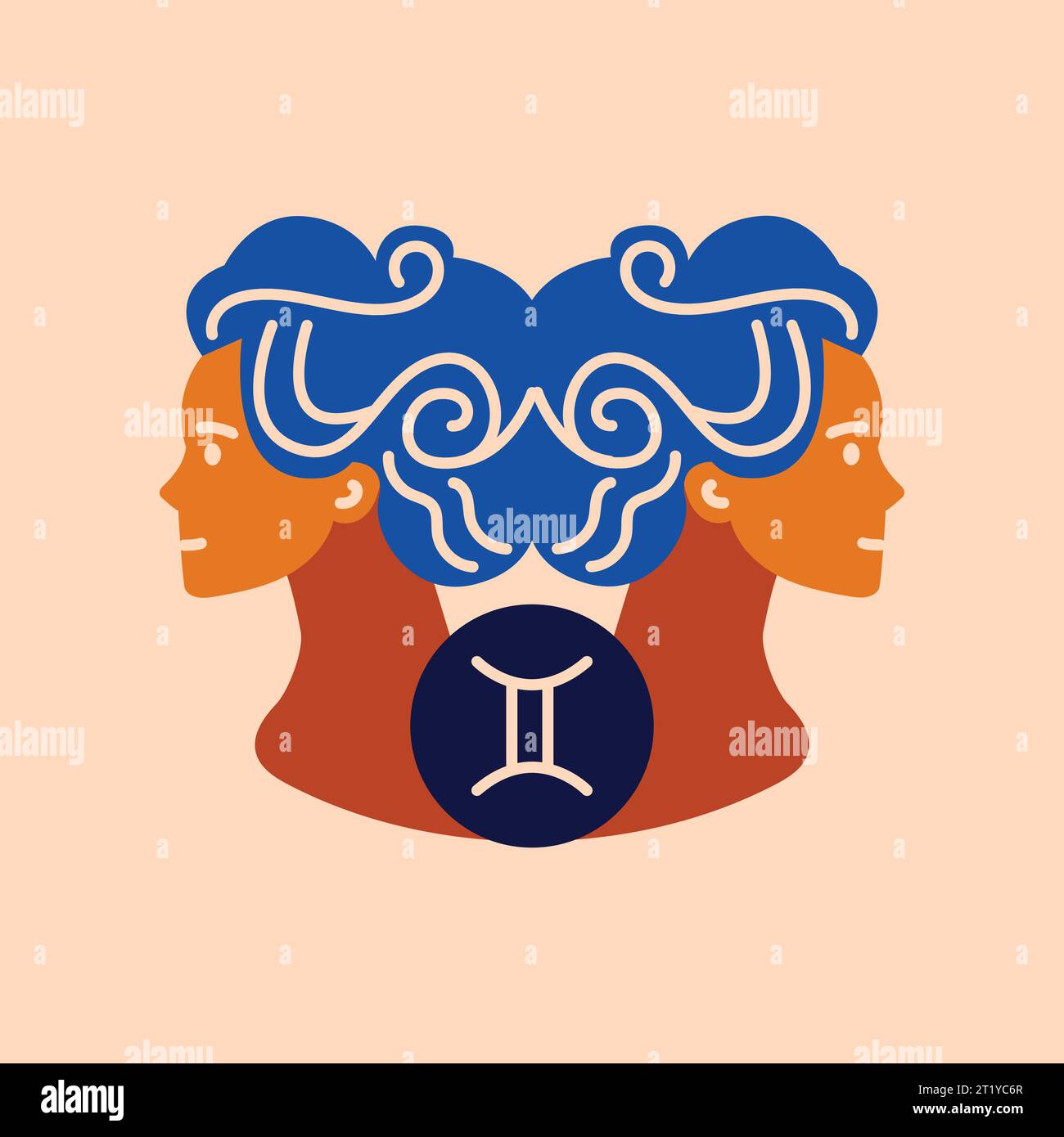 Gemini color concept. Zodiac sign. Astrology and horoscope. Predictions ...