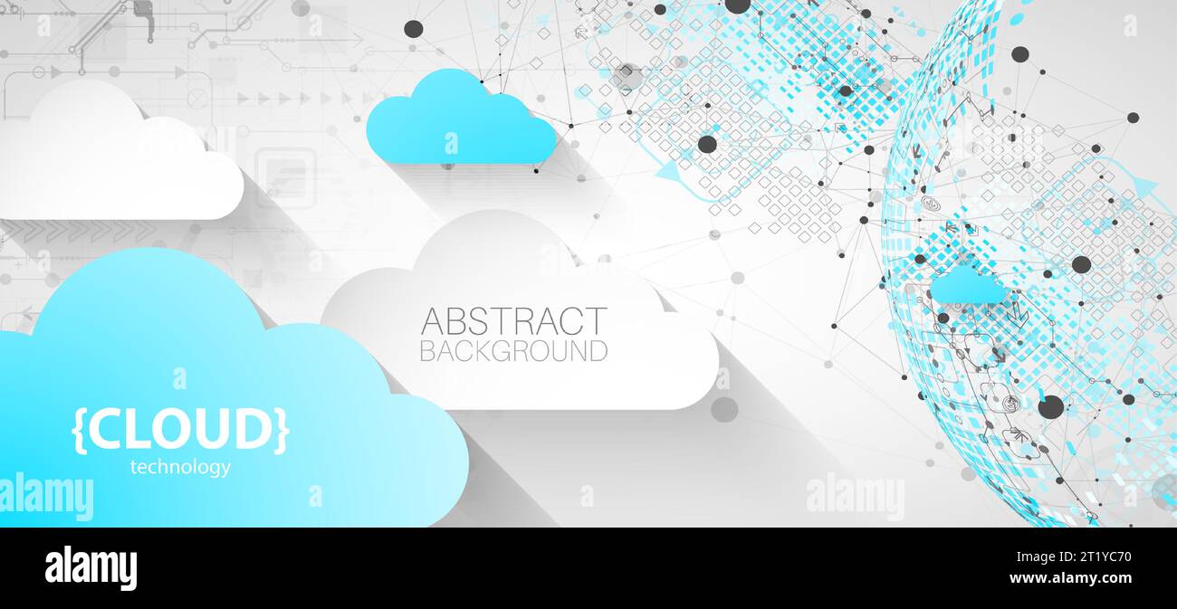 Cloud computing concept. Abstract technology background Stock Vector Image & Art - Alamy
