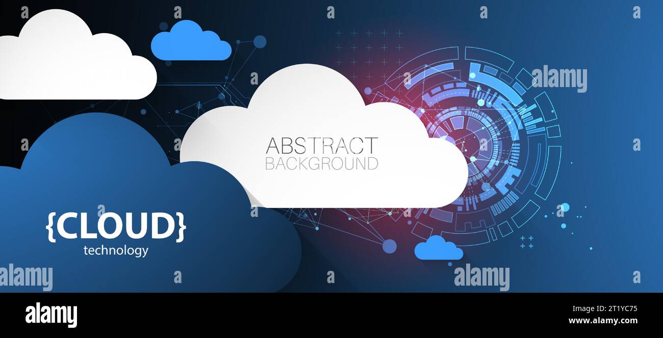 Cloud computing concept. Abstract technology background Stock Vector Image & Art - Alamy