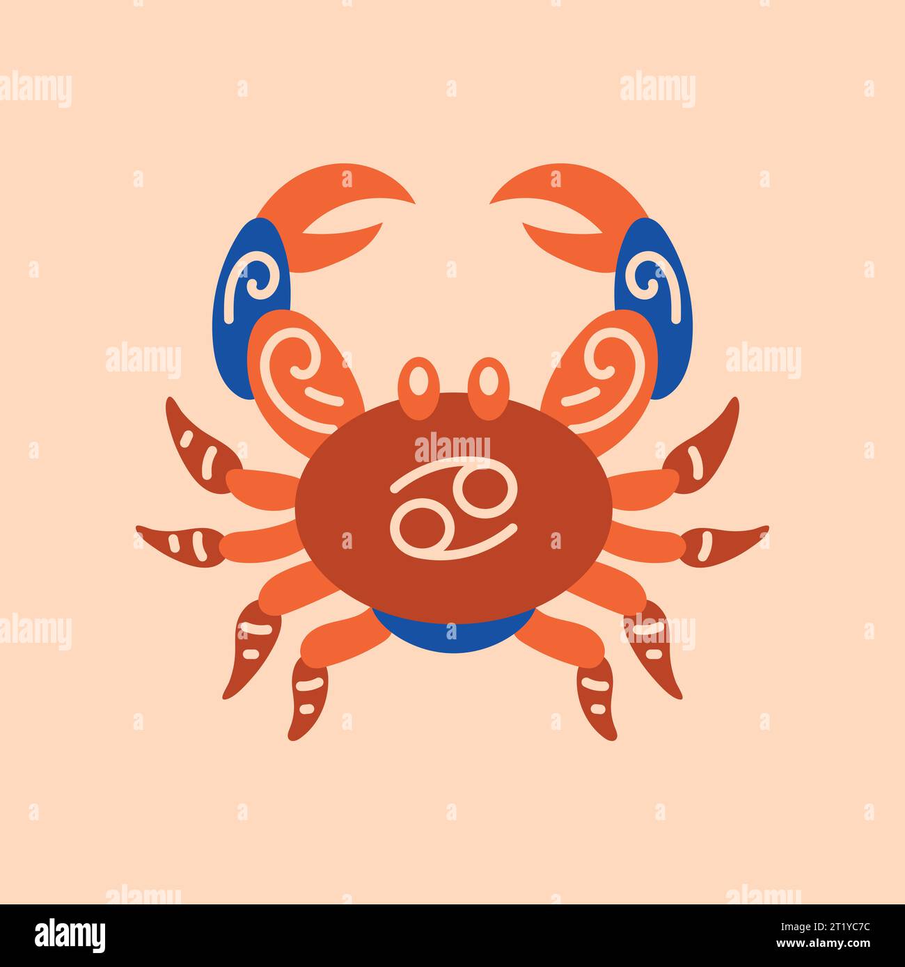 Cancer color concept. Zodiac sign. Astrology and horoscope. Predictions ...
