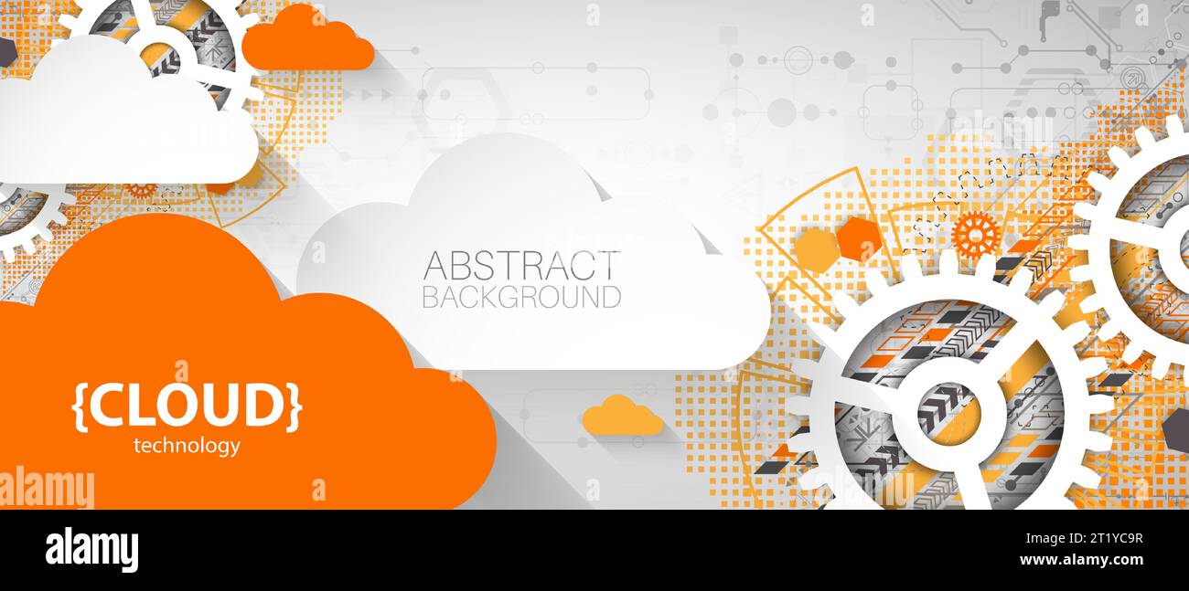 Cloud computing concept. Abstract technology background Stock Vector ...