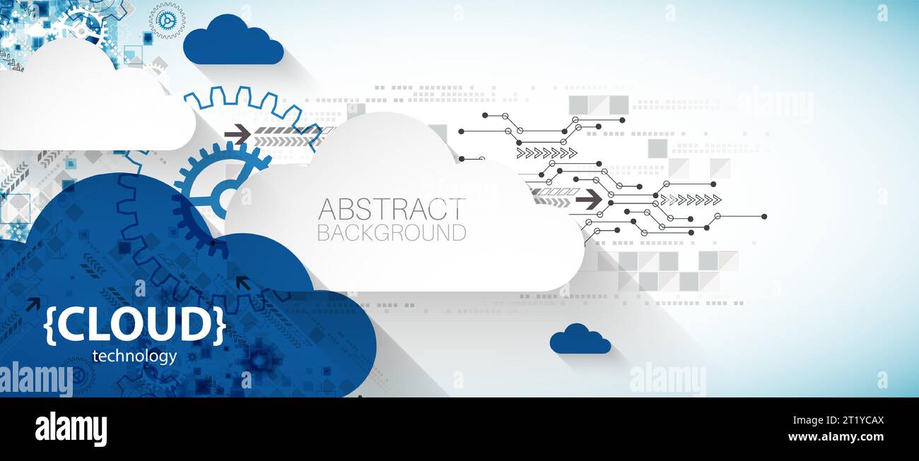 Cloud computing concept. Abstract technology background Stock Vector Image & Art - Alamy