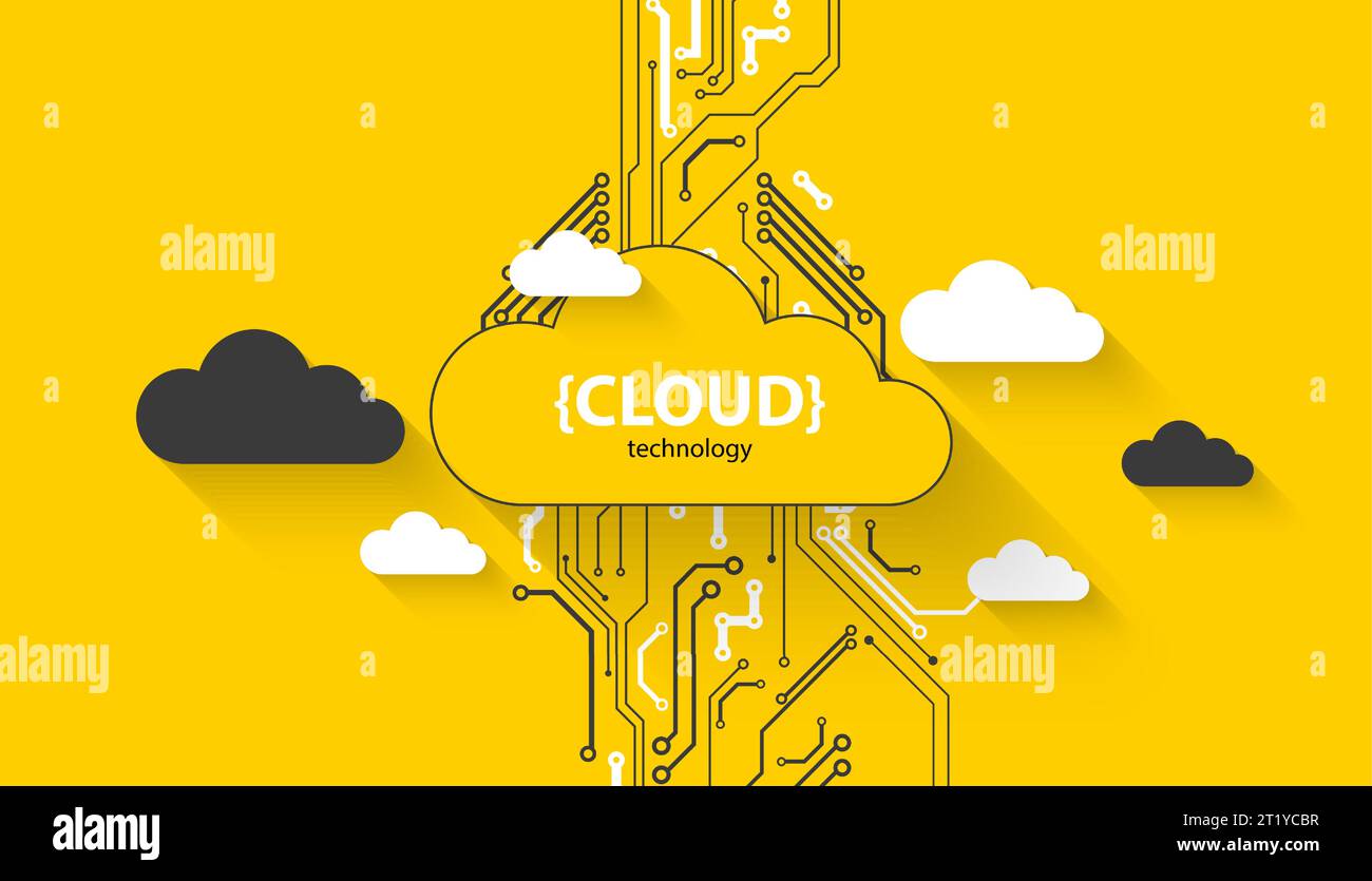 Cloud storage technology. Integrated digital web concept background Stock Vector Image & Art - Alamy