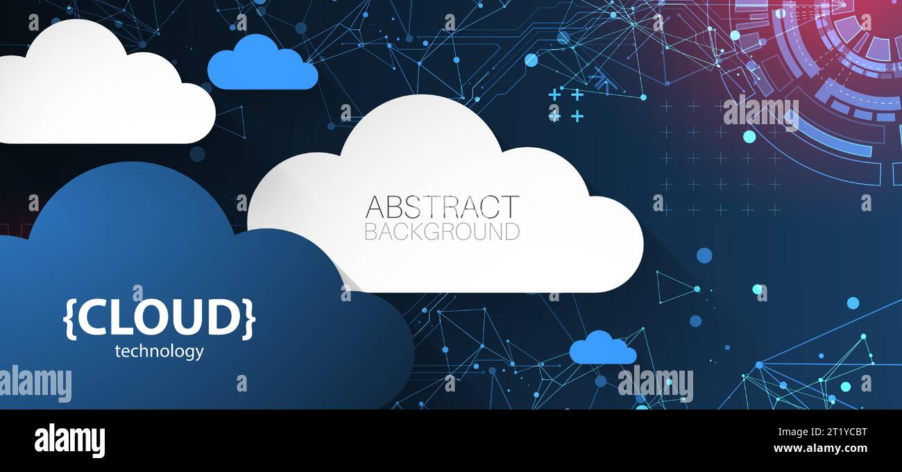 Cloud computing concept. Abstract technology background Stock Vector ...