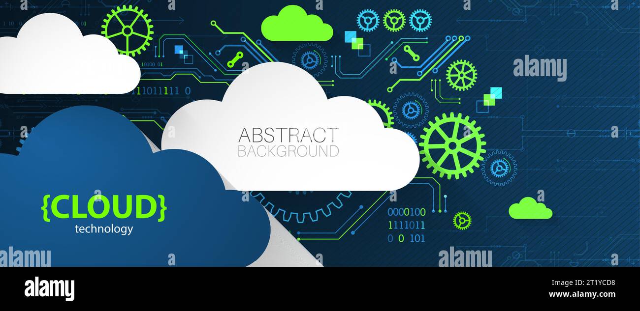 Cloud computing concept. Abstract technology background Stock Vector Image & Art - Alamy