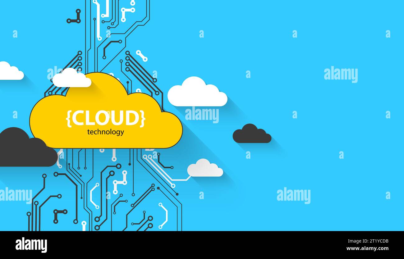 Cloud storage technology. Integrated digital web concept background Stock Vector Image & Art - Alamy
