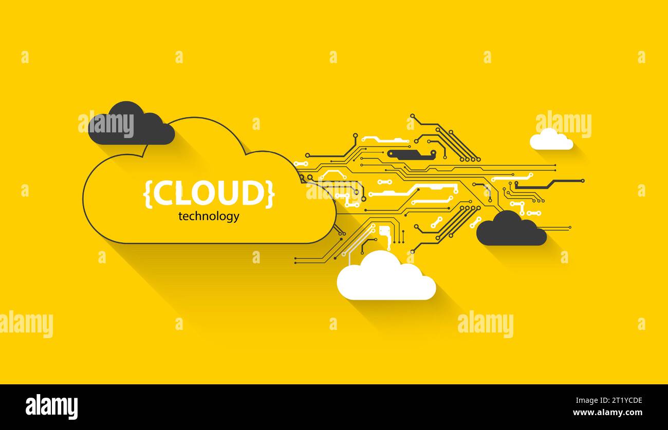Cloud storage technology. Integrated digital web concept background Stock Vector Image & Art - Alamy