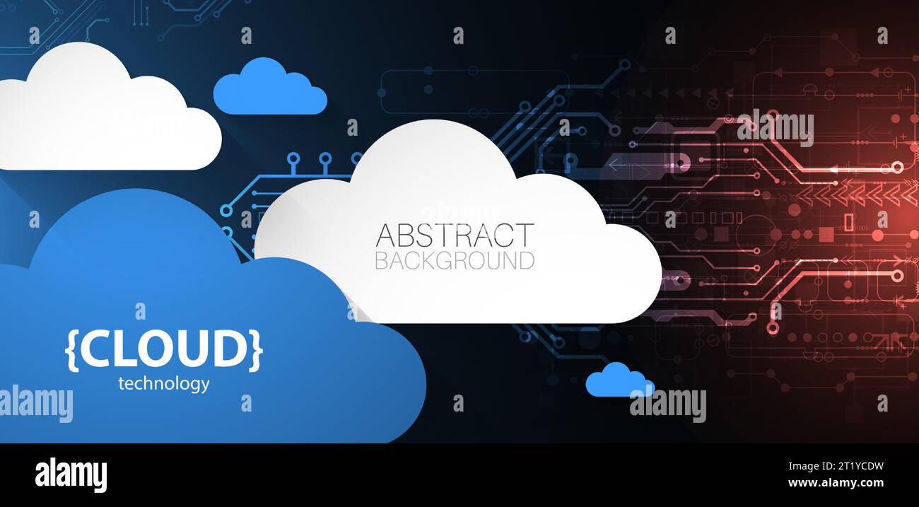 Cloud computing concept. Abstract technology background Stock Vector Image & Art - Alamy