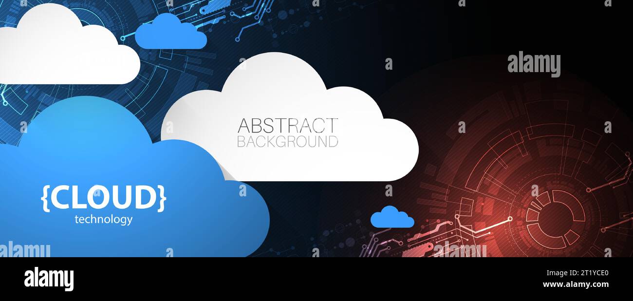 Cloud computing concept. Abstract technology background Stock Vector Image & Art - Alamy