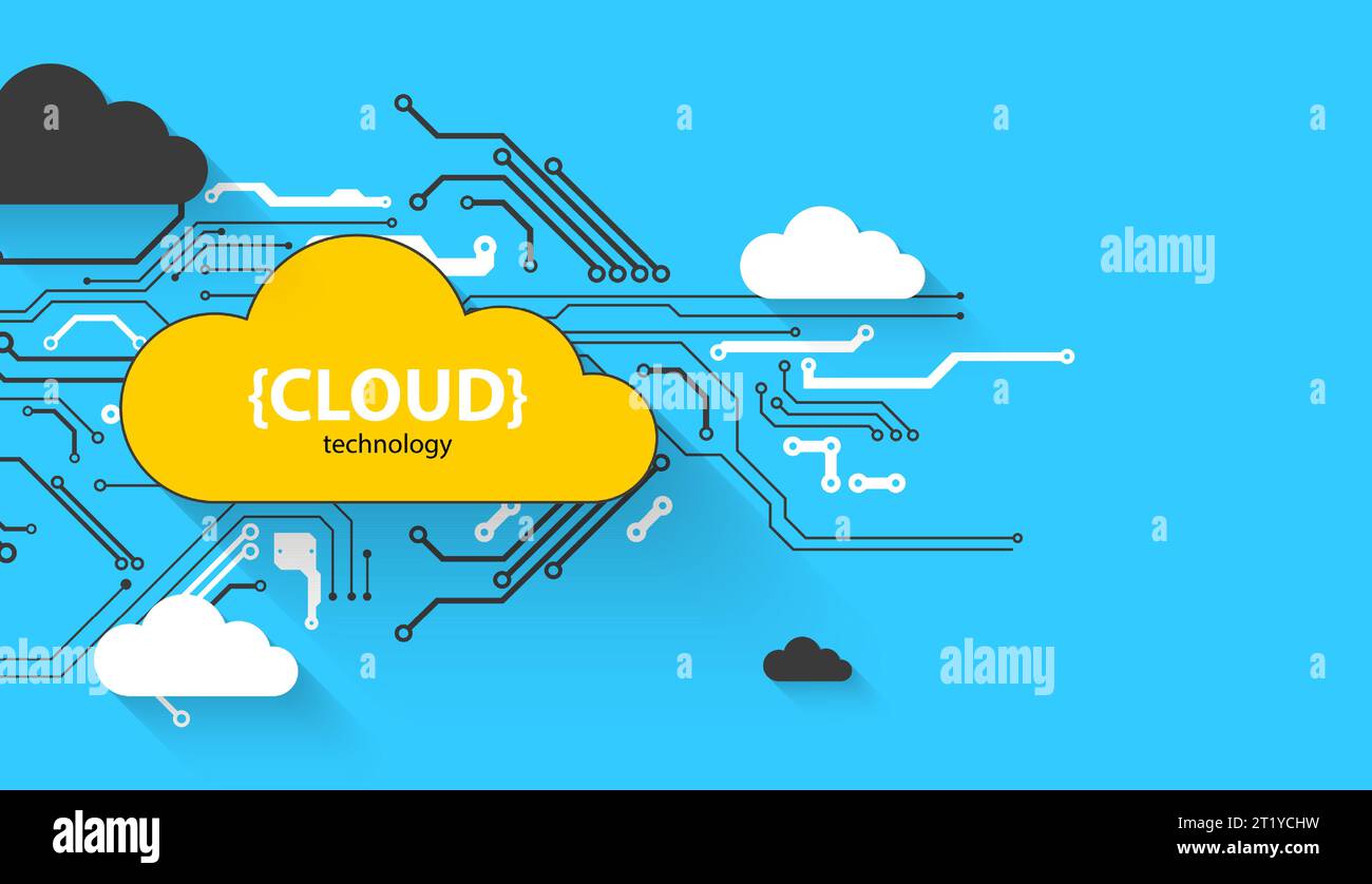Cloud storage technology. Integrated digital web concept background Stock Vector Image & Art - Alamy