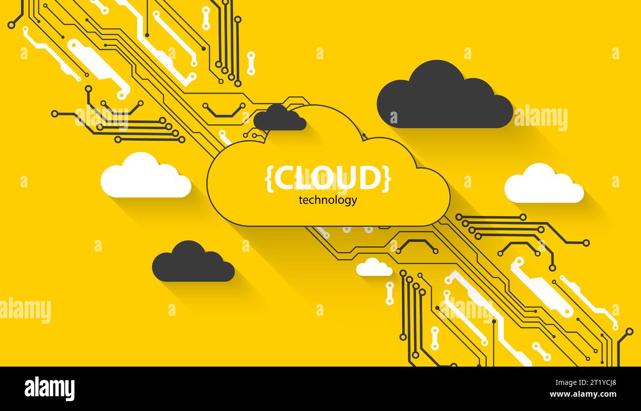 Cloud storage technology. Integrated digital web concept background Stock Vector Image & Art - Alamy
