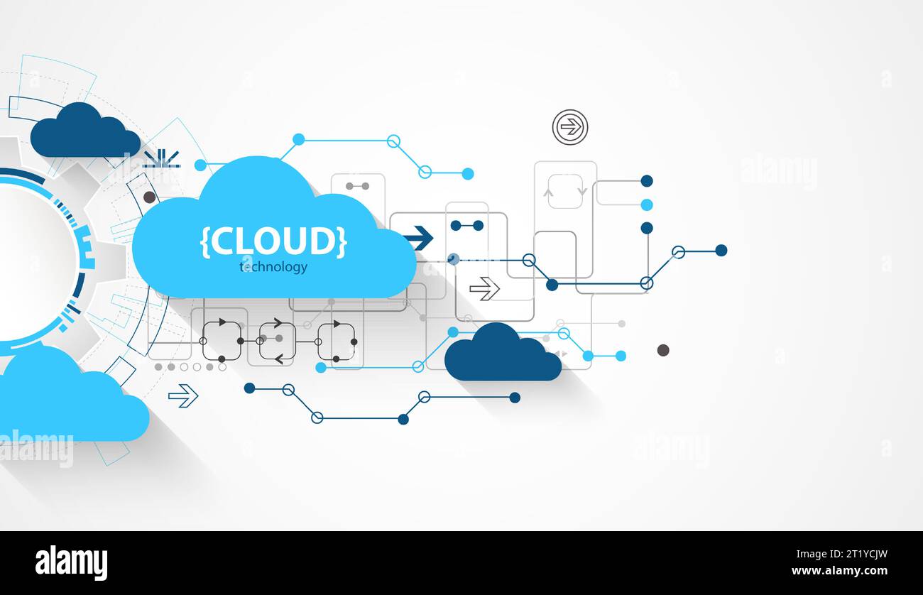 Cloud storage technology. Integrated digital web concept background Stock Vector Image & Art - Alamy